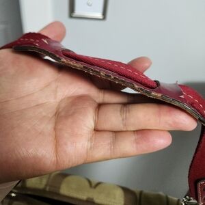 Coach | Bags | Coach Red Canvas Monogram Shoulder Bag | Poshmark